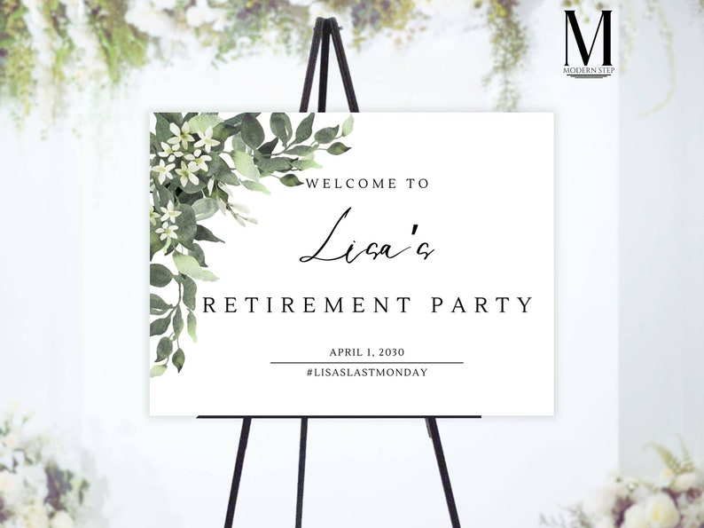 Retirement Party Welcome Sign Printable Surprise Party - Etsy