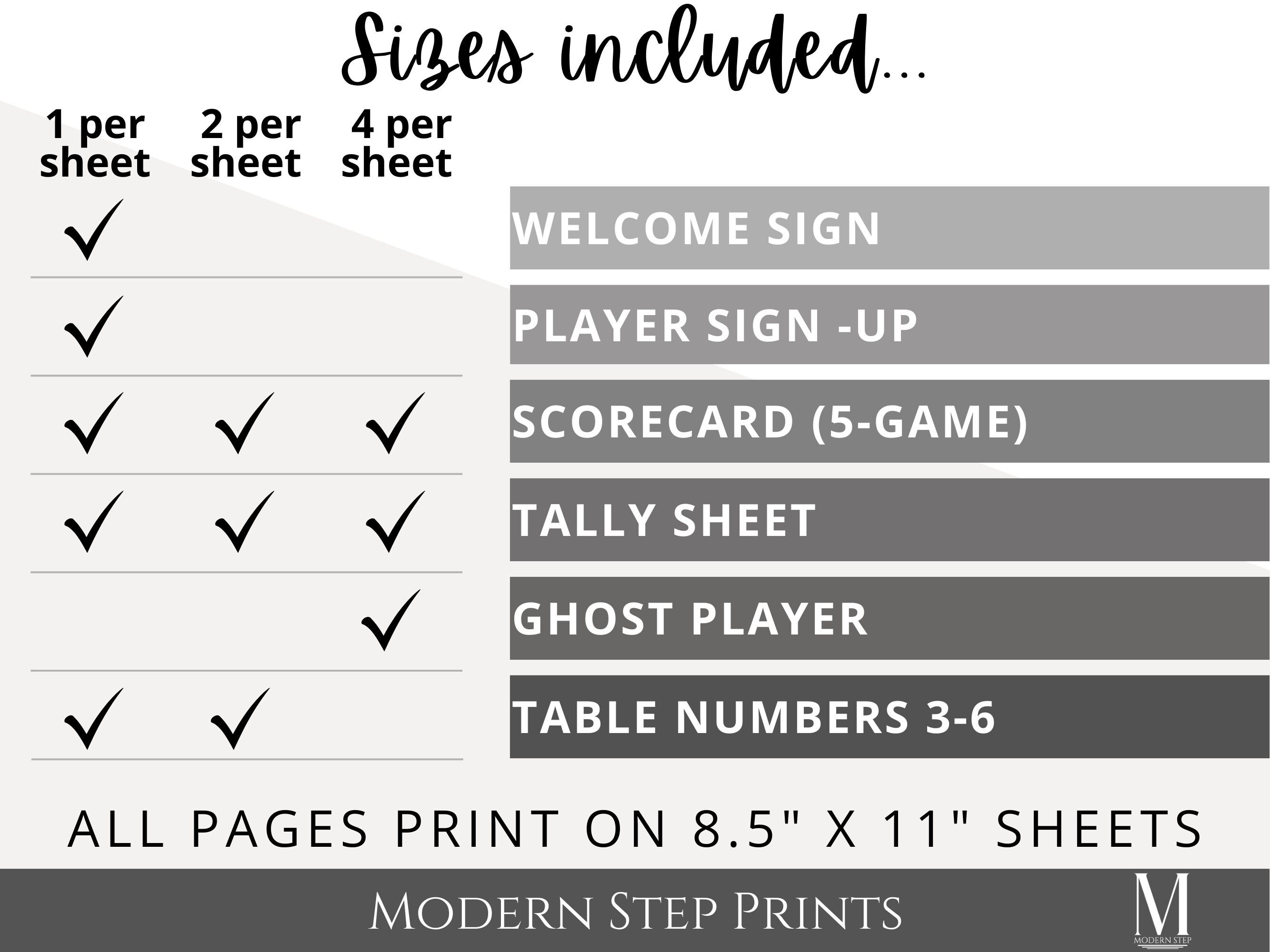 Christmas Bunco Score Sheet Printable Bunco Party Package Christmas ...