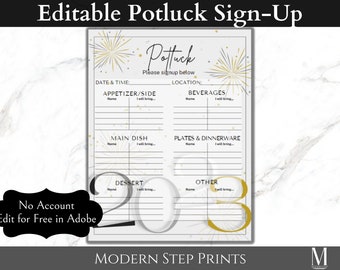 Christmas in July Potluck Sign up Sheet Printable Party Snack - Etsy