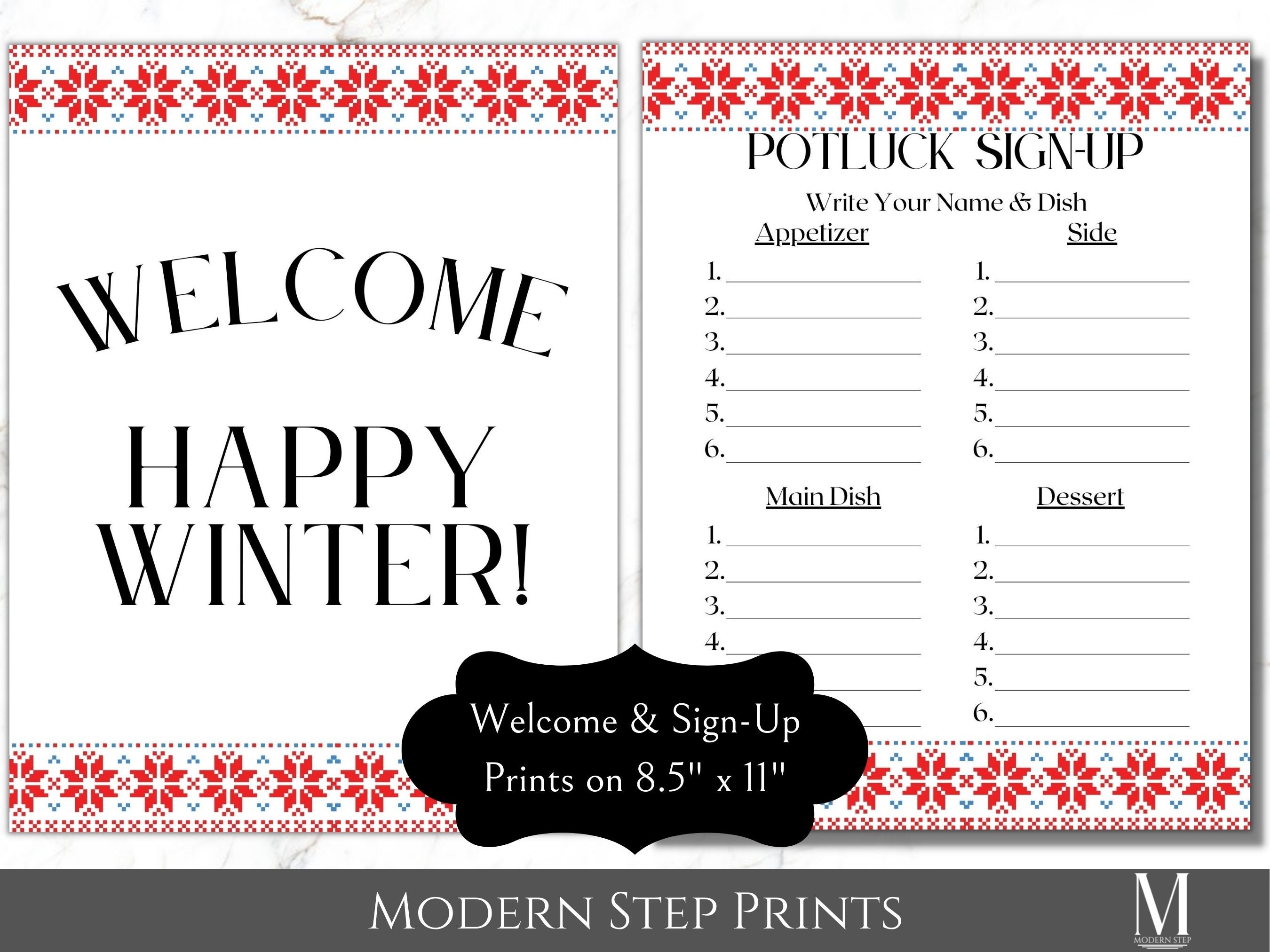 Holiday Office Party Package, Potluck Sign up Sheet, Work Games, Staff ...