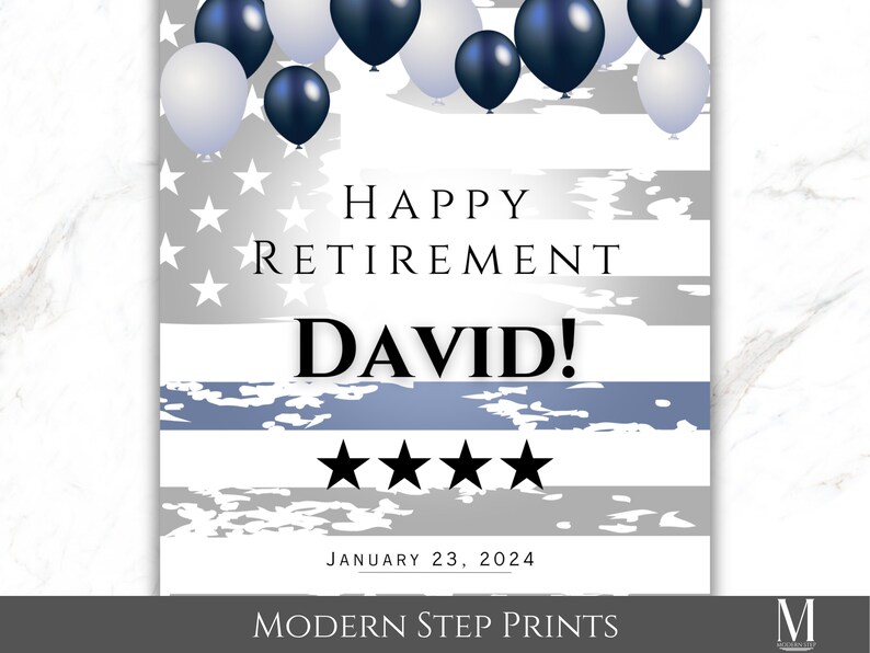 Police Retirement Party Welcome Sign Printable Police - Etsy