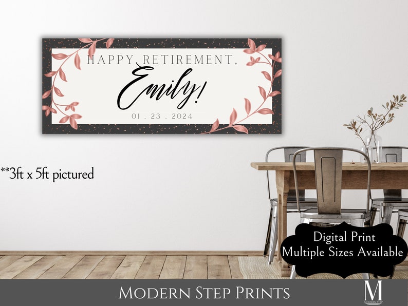 Retirement Banner Digital Large Banner 3ftx5ft Retirement - Etsy