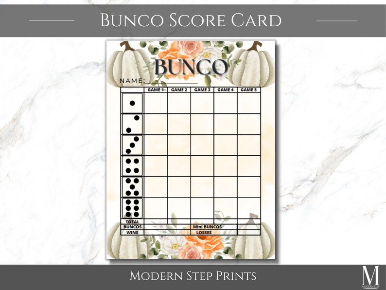 Printable Bunco Fall Bundle of Score Cards Halloween Game - Etsy