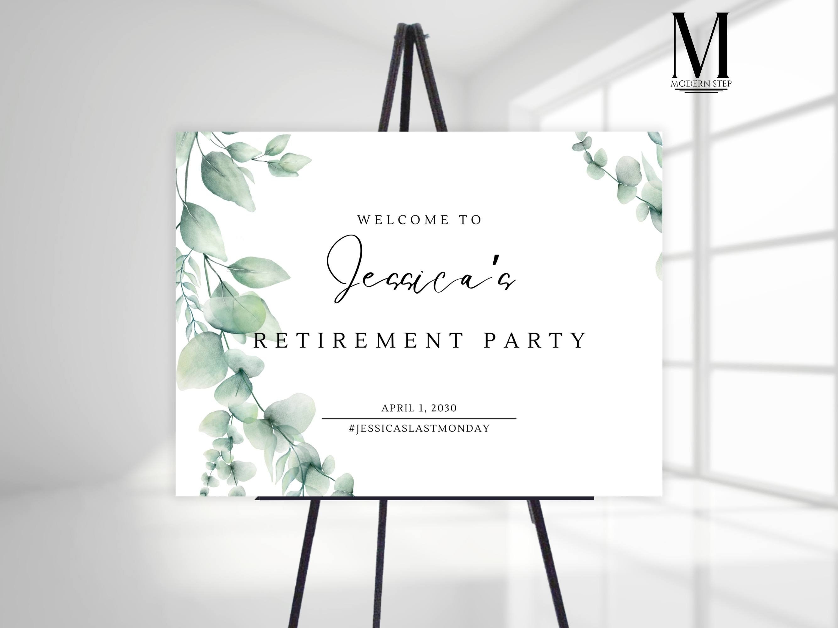 Retirement Party Welcome Sign Printable Surprise Party - Etsy