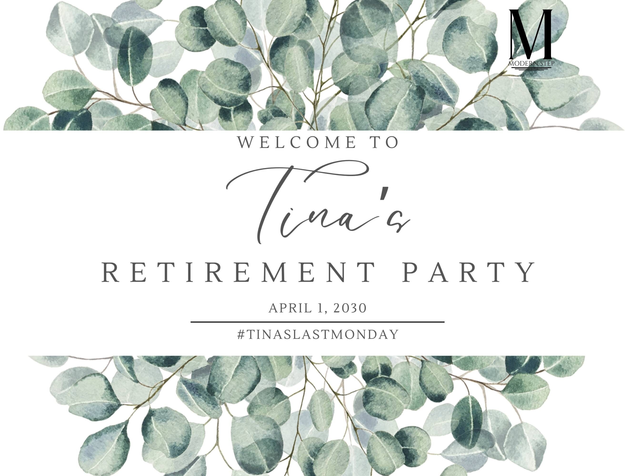 Retirement Party Welcome Sign Printable Surprise Party - Etsy