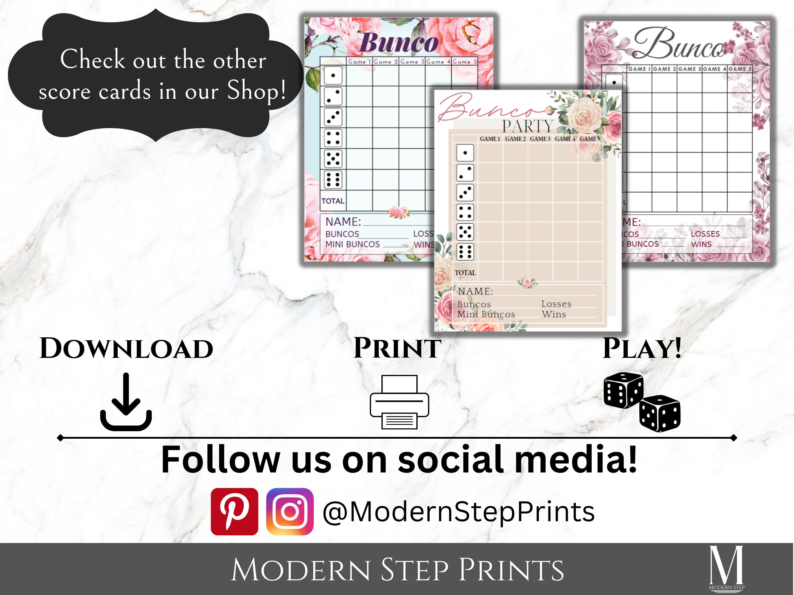 Pink Bunco Scorecard, Easter Bunco Score Card, Galentine's Day, April ...