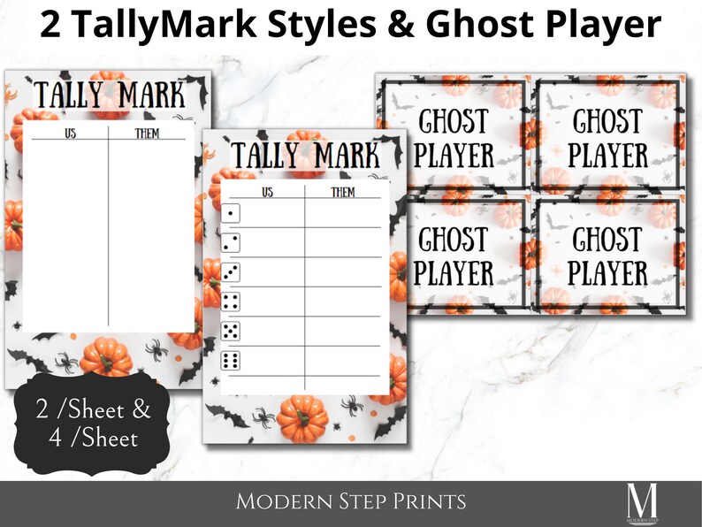 Halloween Bunco Night Bundle, Party Game, October Pumpkins, Score Card ...