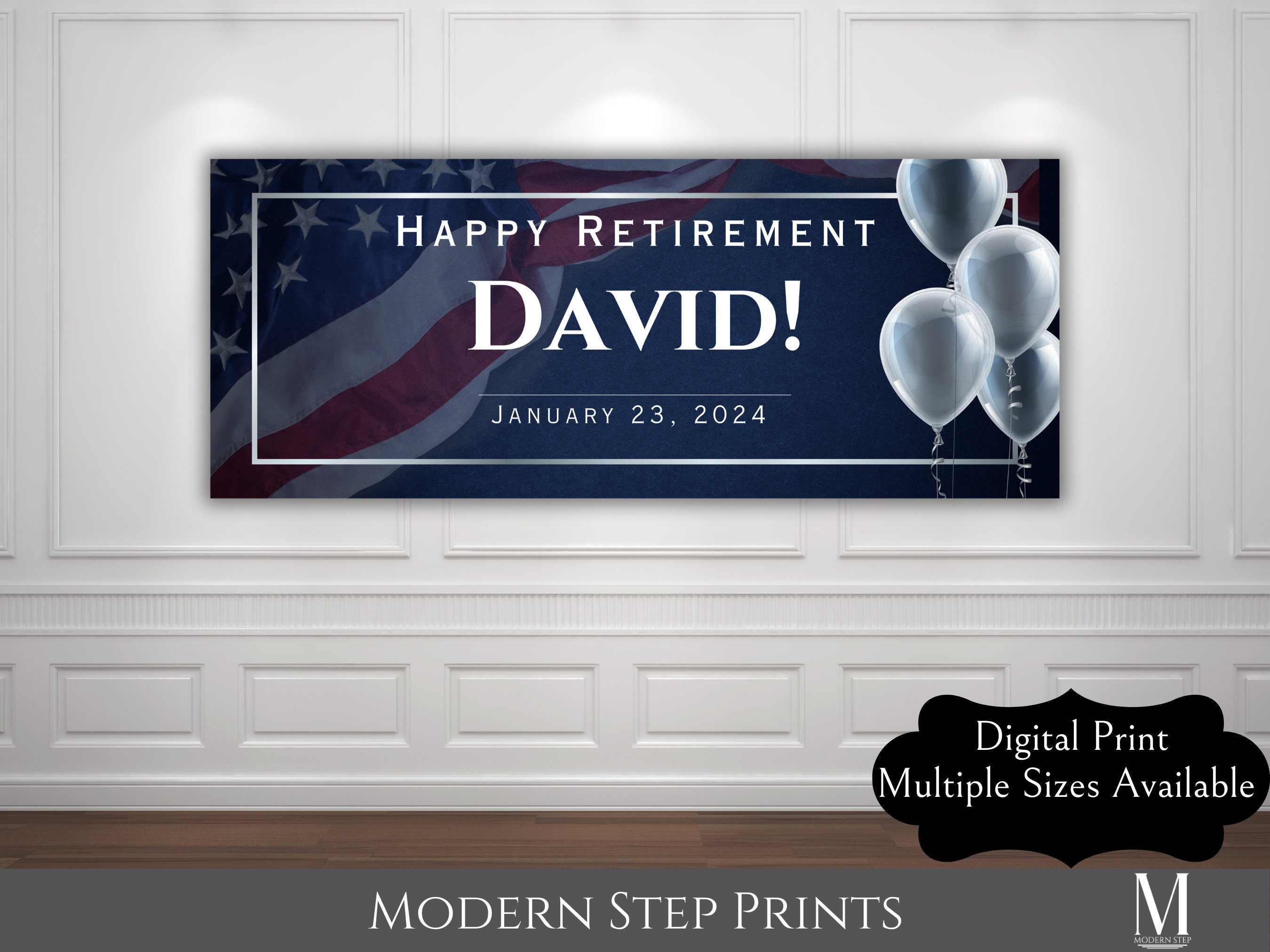Police Retirement Banner Large Retirement Sign Custom Retirement ...
