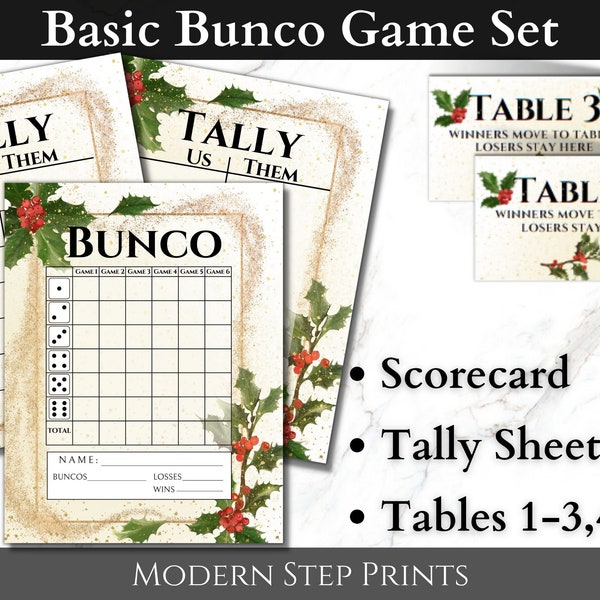 Christmas Bunco Score Sheets - Etsy