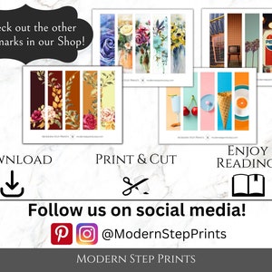 Printable Bookmark Vintage Flower Set Printable Bookmarks Vintage Old ...