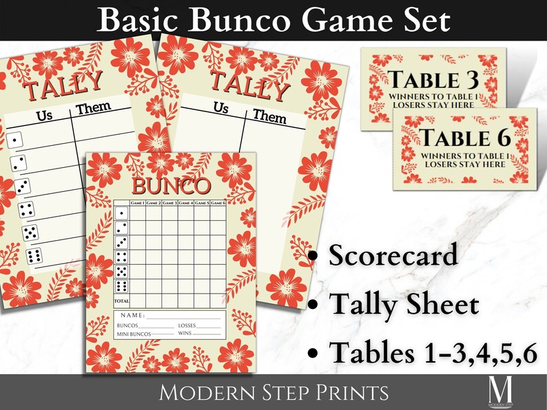 Bunco Score Sheet Hawaiian Christmas Bunco Game Set for - Etsy