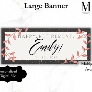 Retirement Banner Digital Large Banner 3ftx5ft Retirement - Etsy