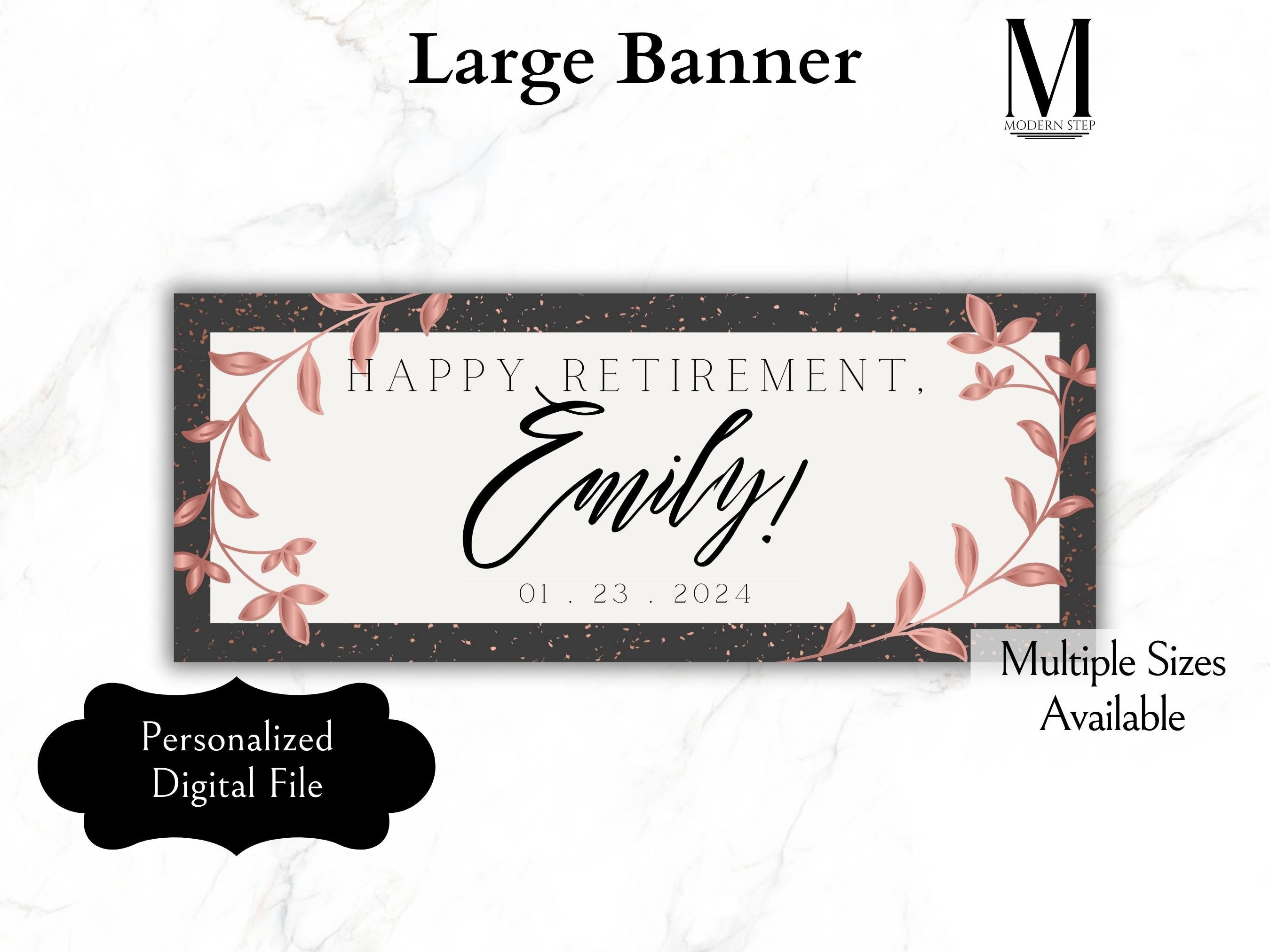 Retirement Banner Digital Large Banner 3ftx5ft Retirement - Etsy
