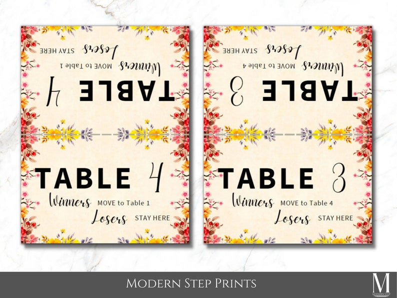 Printable Fall Flower Bunco Bundle of Score Cards Tally - Etsy