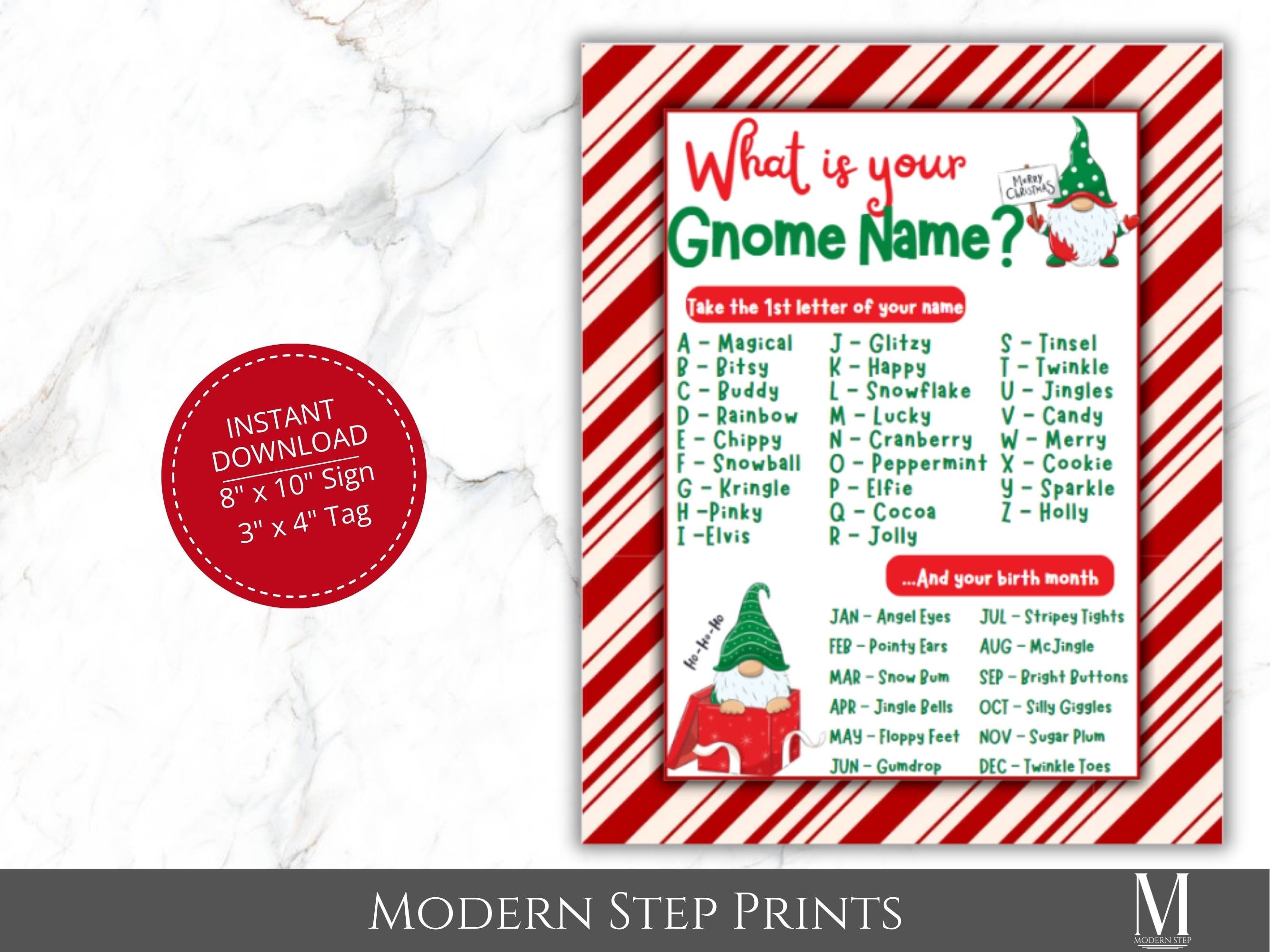 Elf Name Game, Elf Name Tag Game, Elf Name Printable, Christmas Party ...