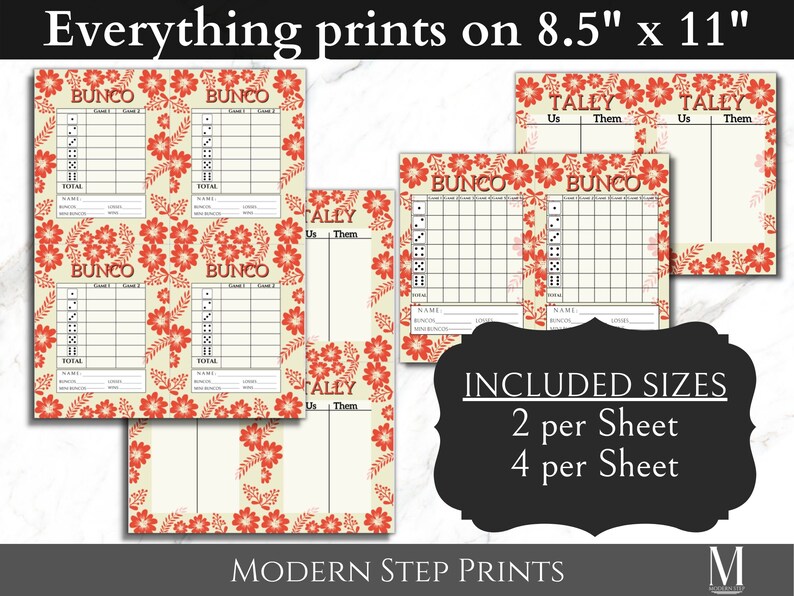 Bunco Score Sheet Hawaiian Christmas Bunco Game Set for - Etsy