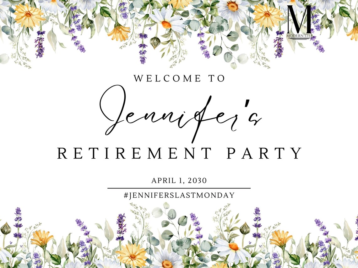 Retirement Party Welcome Sign Printable Surprise Party - Etsy
