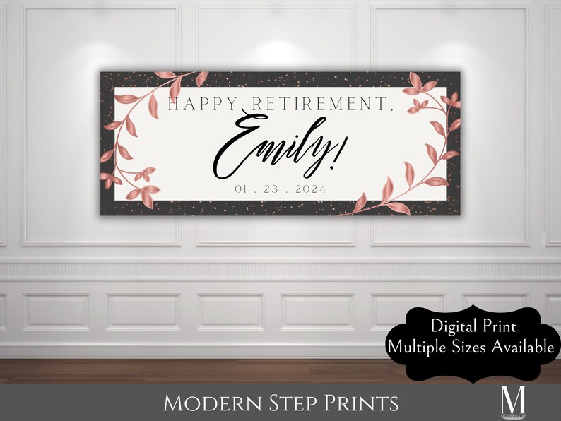 Retirement Banner Digital Large Banner 3ftx5ft Retirement - Etsy
