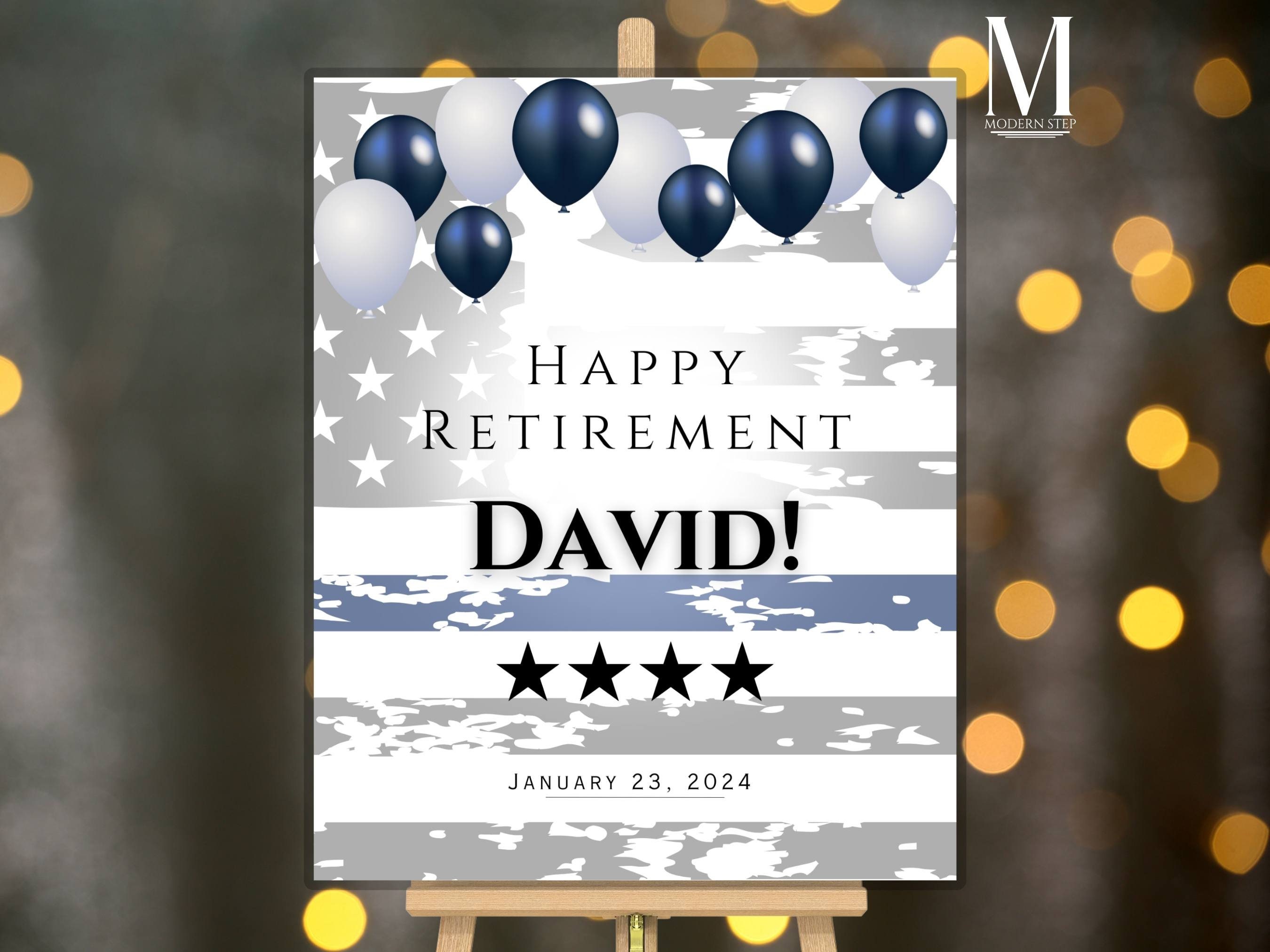 Retirement Party Welcome Sign Printable Balloons Minimalist - Etsy