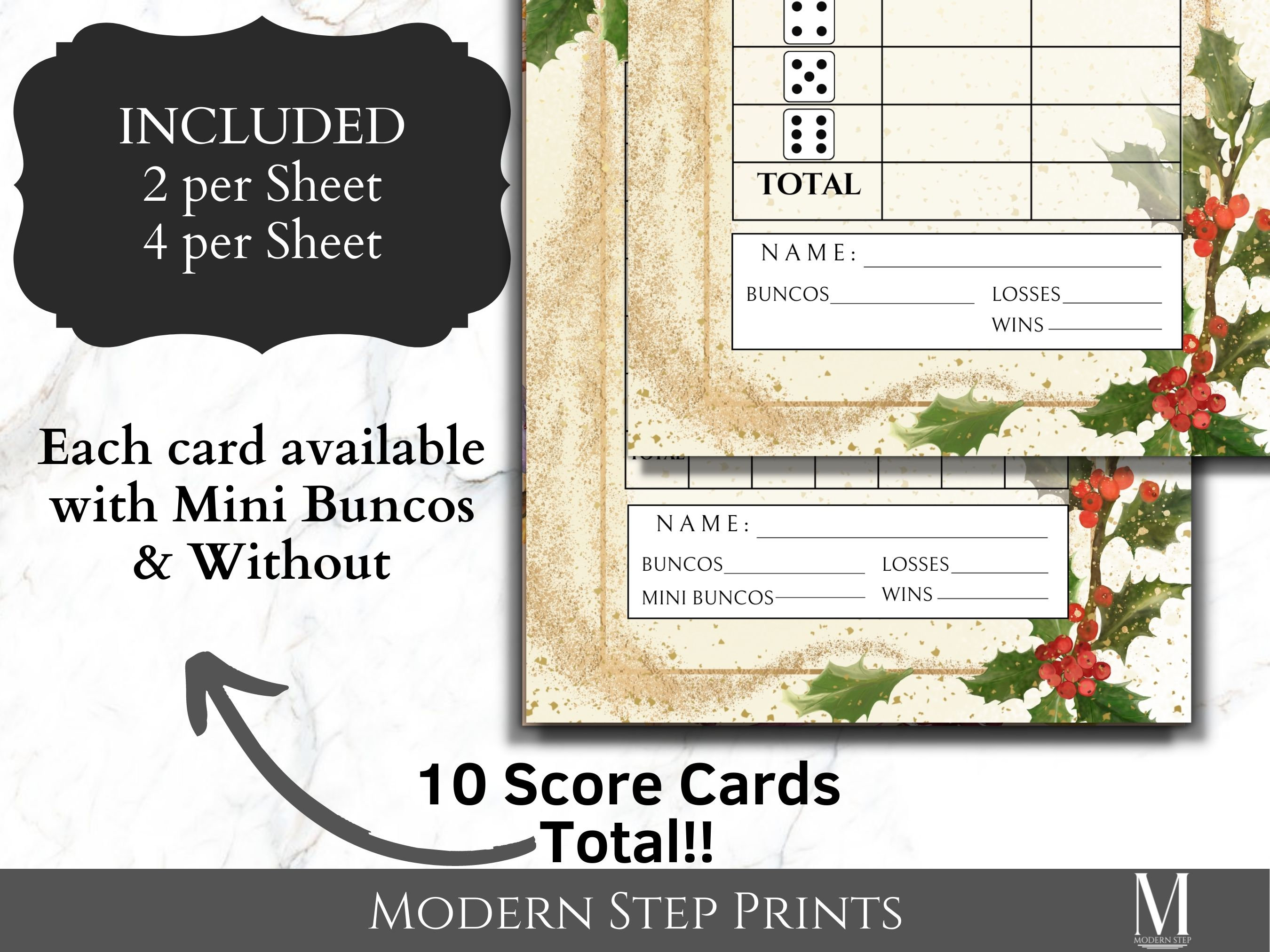 Christmas Bunco Score Sheet Bunco Party Game Night Activity - Etsy