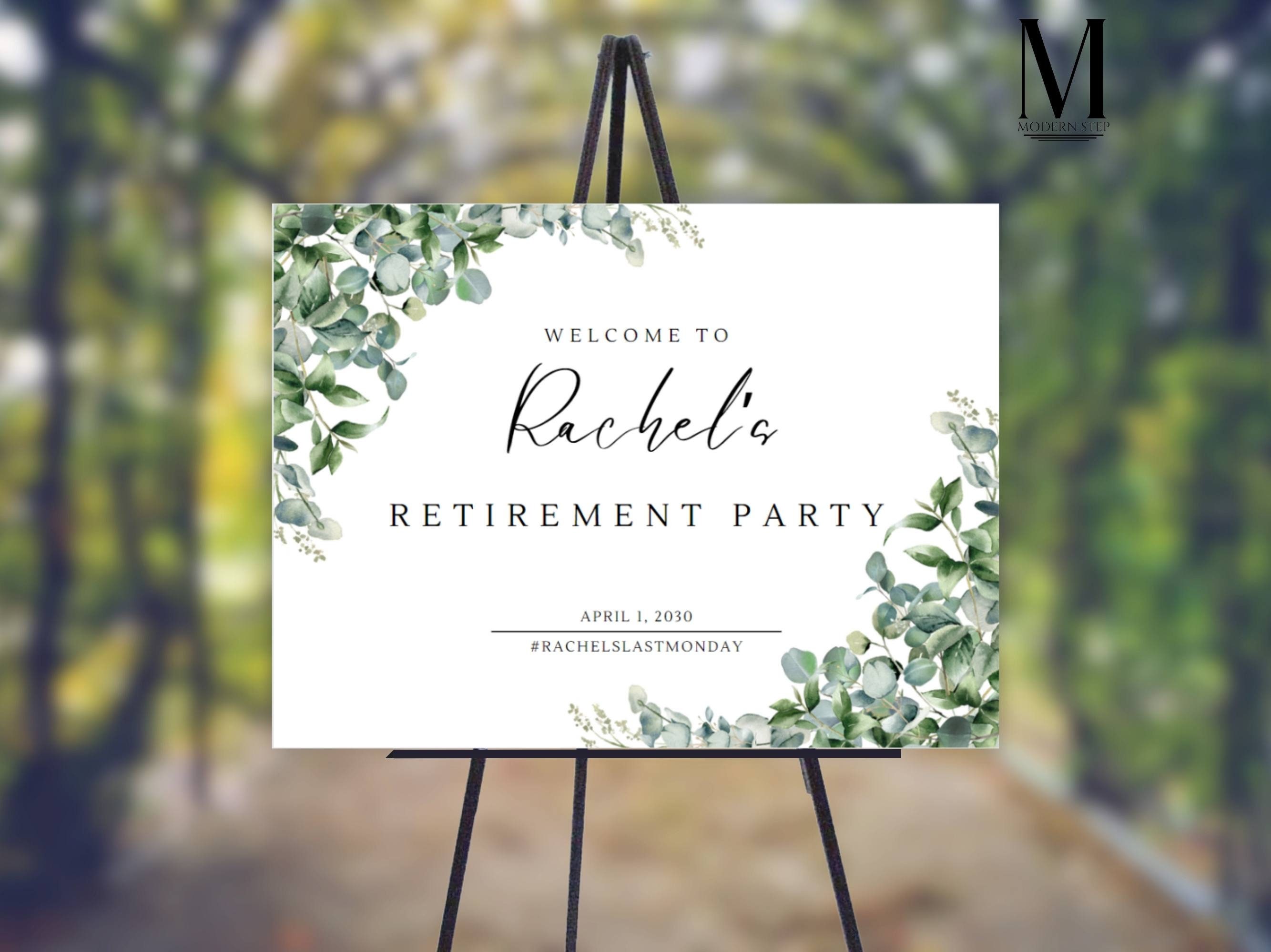 Retirement Party Welcome Sign Printable Surprise Party - Etsy