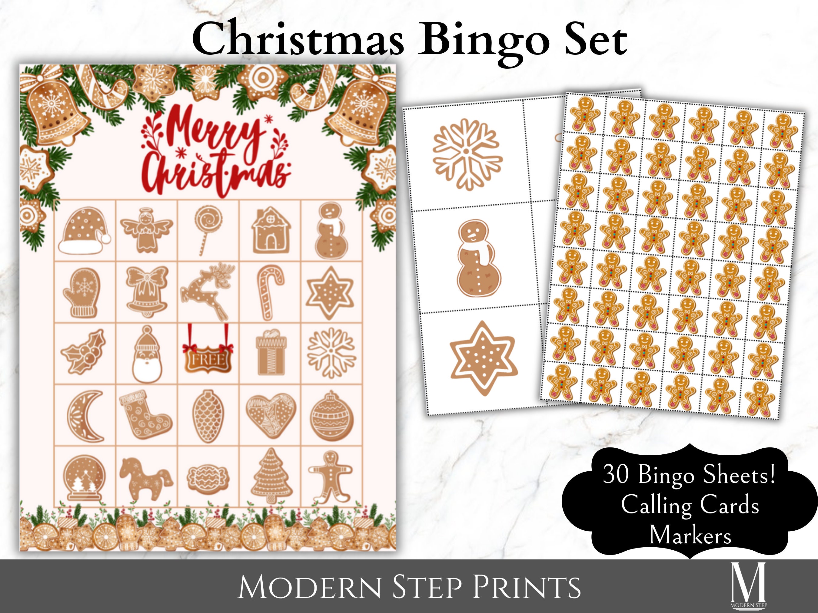 Christmas Bingo, 30 Unique Bingo Cards, Kids' Christmas Activity ...