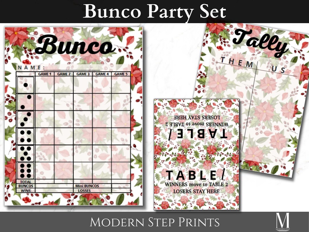 Christmas Bunco Score Sheets Holiday Party Planning Birthday - Etsy