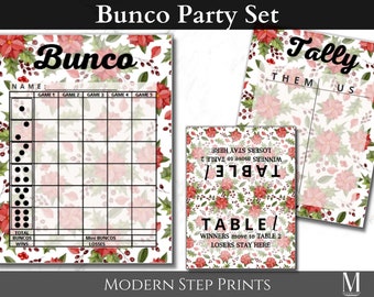 Christmas Bunco Score Sheet Bunco Party Game Night Activity - Etsy