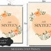 Printable Fall Table Numbers, Pumpkins & Orange Flowers, Autumn, Good ...