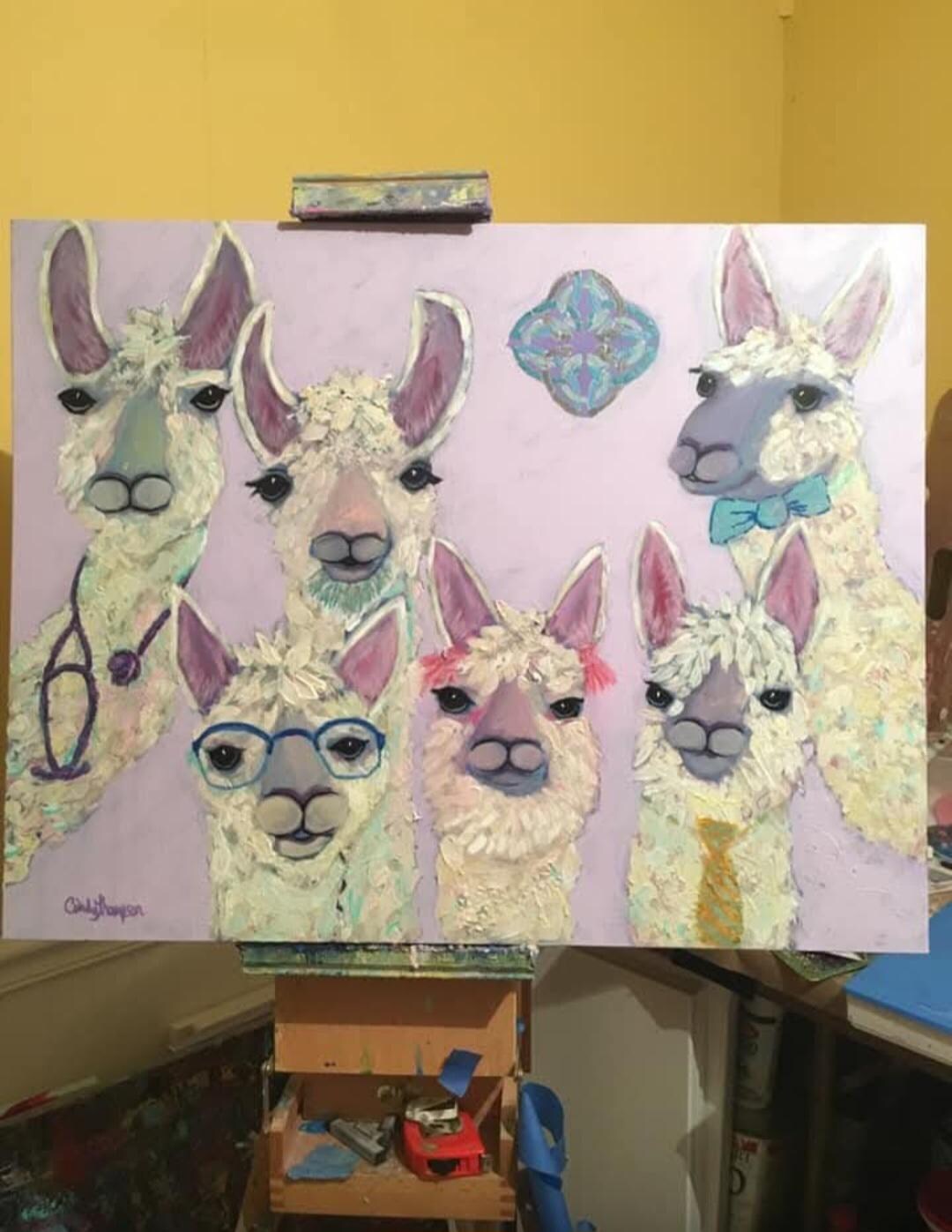 Lama Docs. Lama Painting Wall Decor Farm House Vet Art - Etsy