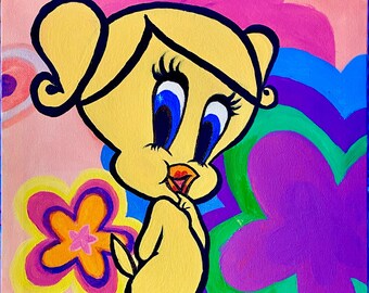 Tweety Bird Canvas | Etsy