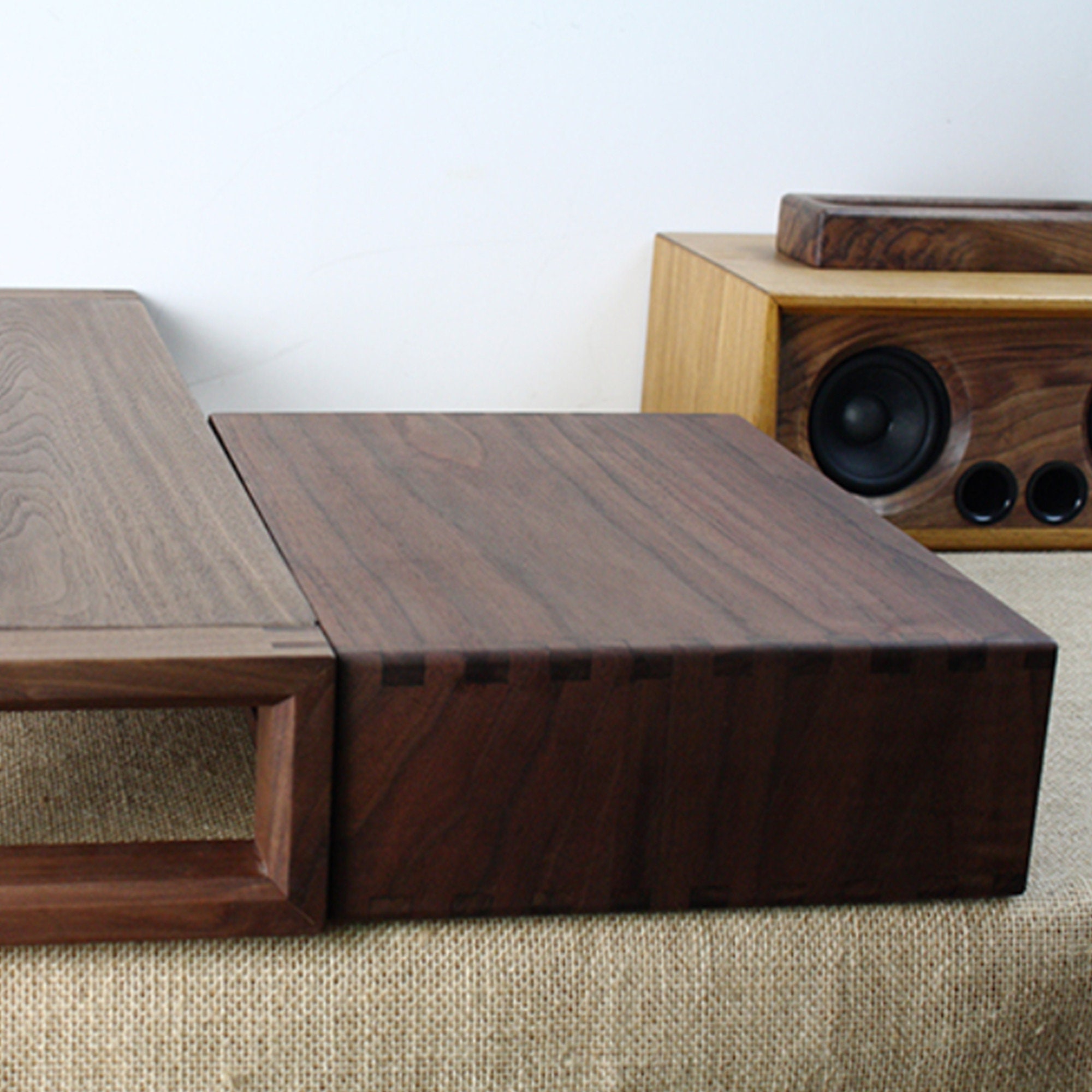 Black Walnut Drawer Single Drawer Office Desk Storage Monitor Booster ...