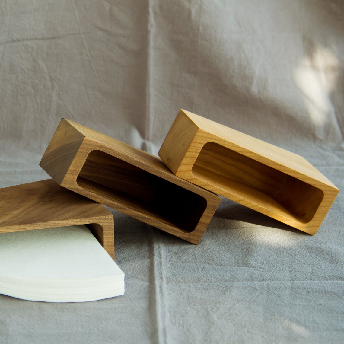 Solid Wood Coffee Filter, V60 Filter Box, Black Walnut Hand Brewed ...