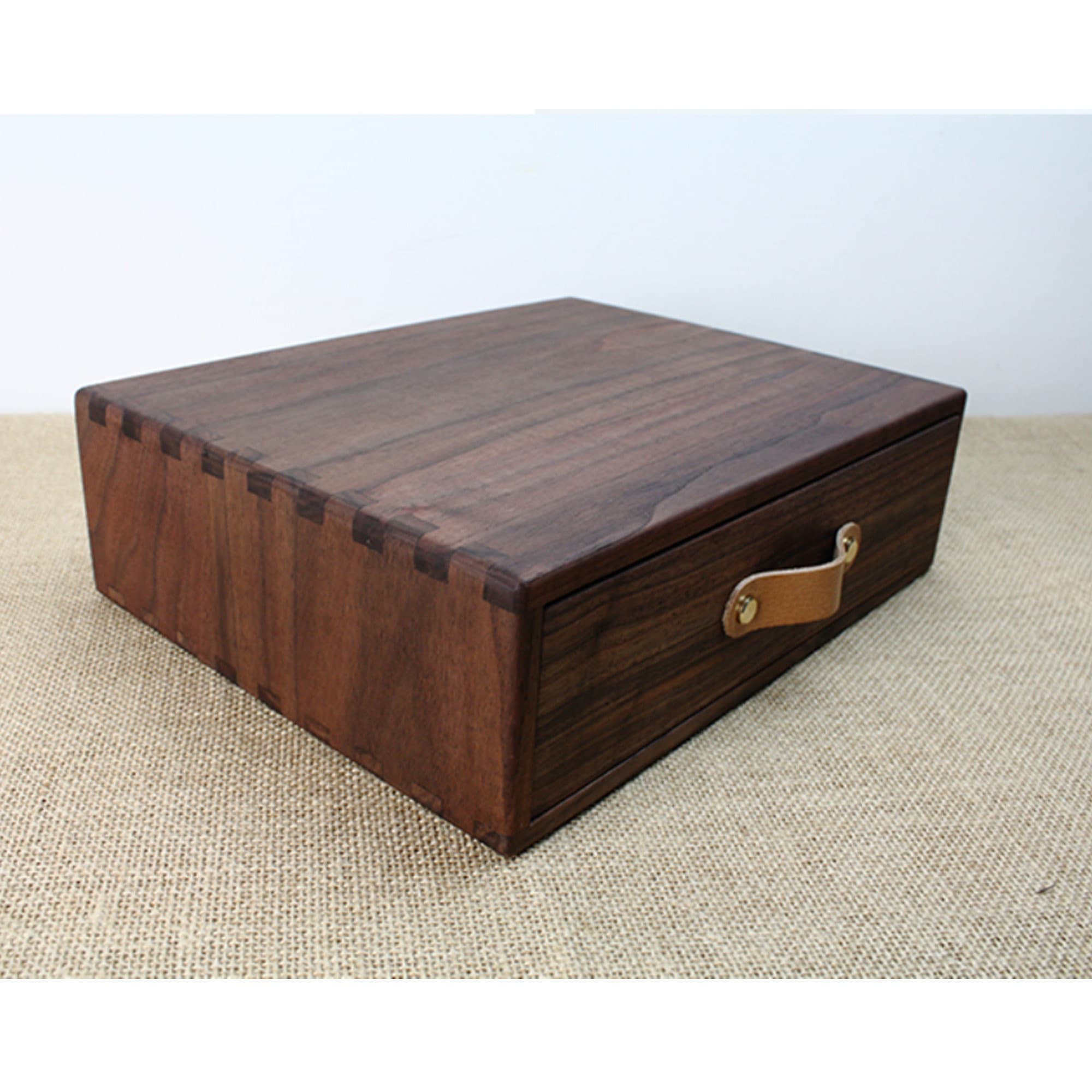 Black Walnut Drawer Single Drawer Office Desk Storage Monitor Booster ...