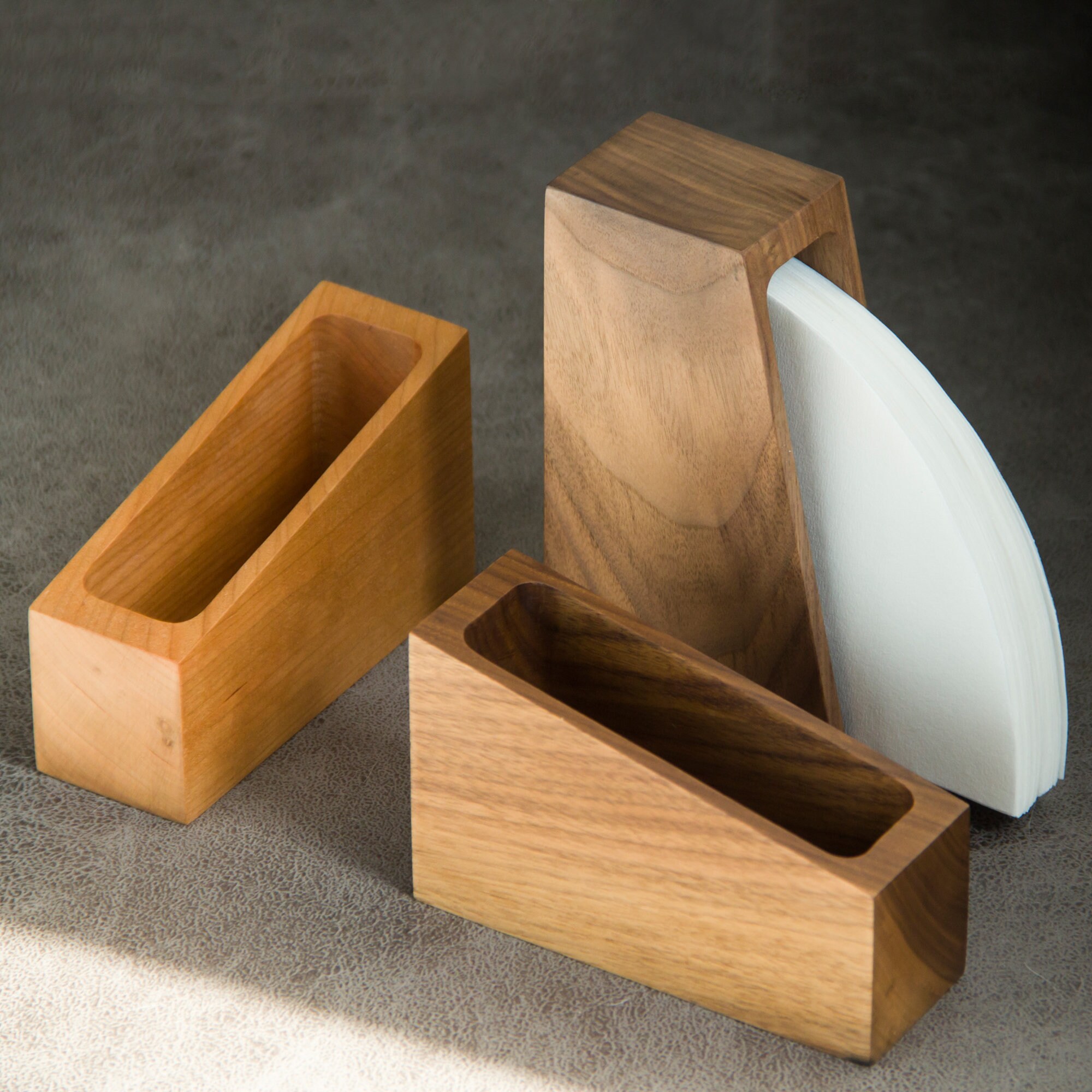 Solid Wood Coffee Filter, V60 Filter Box, Black Walnut Hand Brewed ...