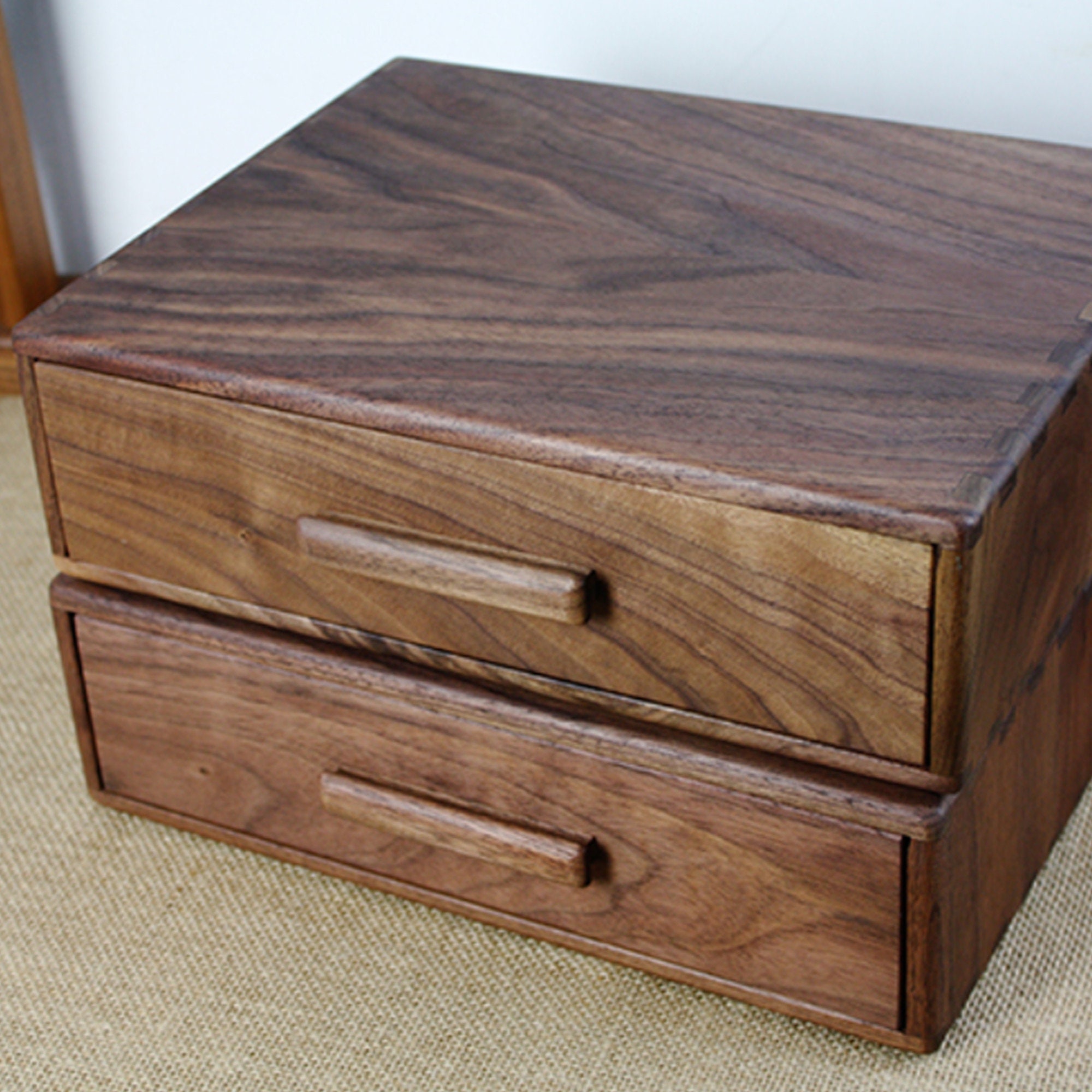 Black Walnut Drawer Single Drawer Office Desk Storage Monitor Booster ...