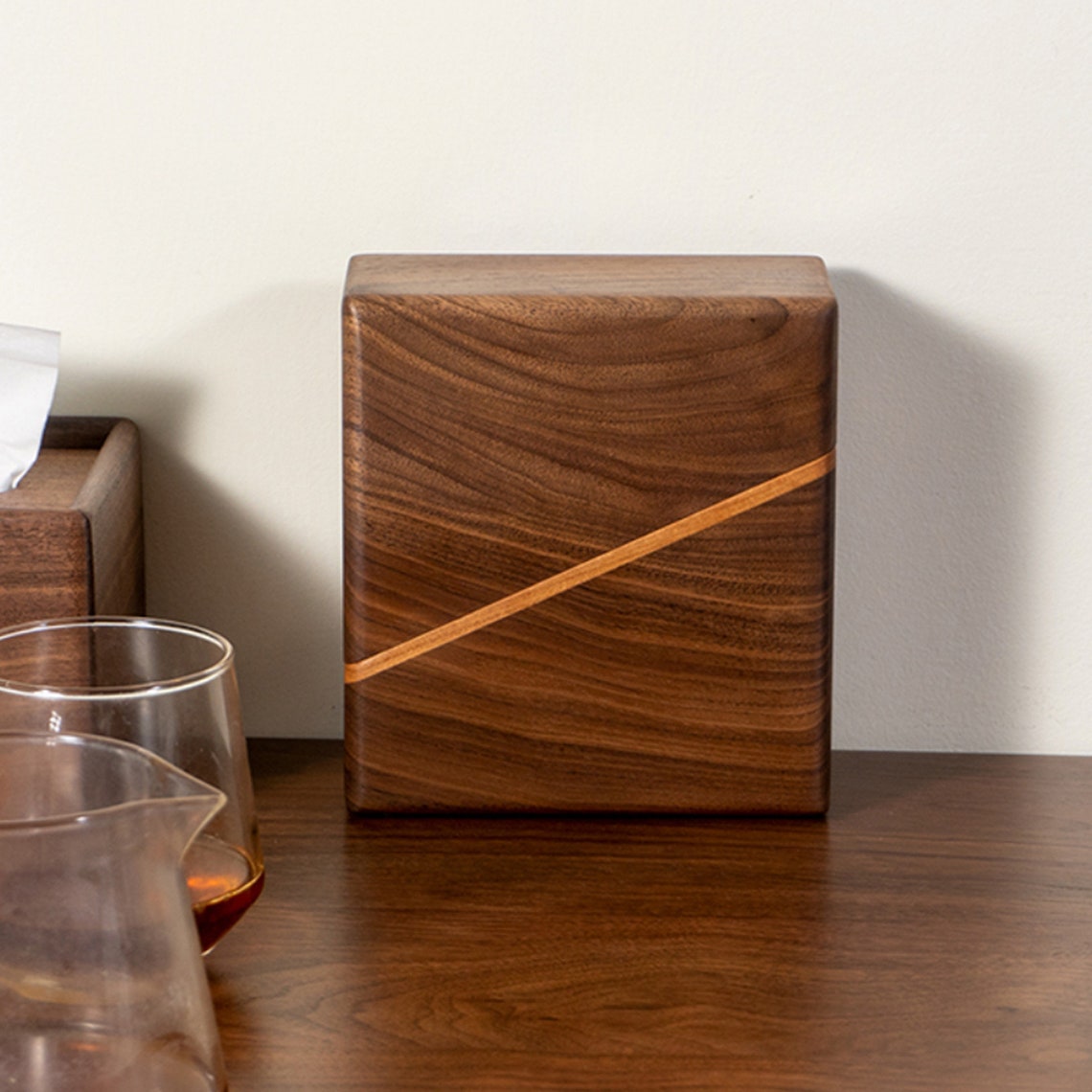 Solid Wood Coffee Filter, Dust Filter Case, V60 Filter Case, Black ...