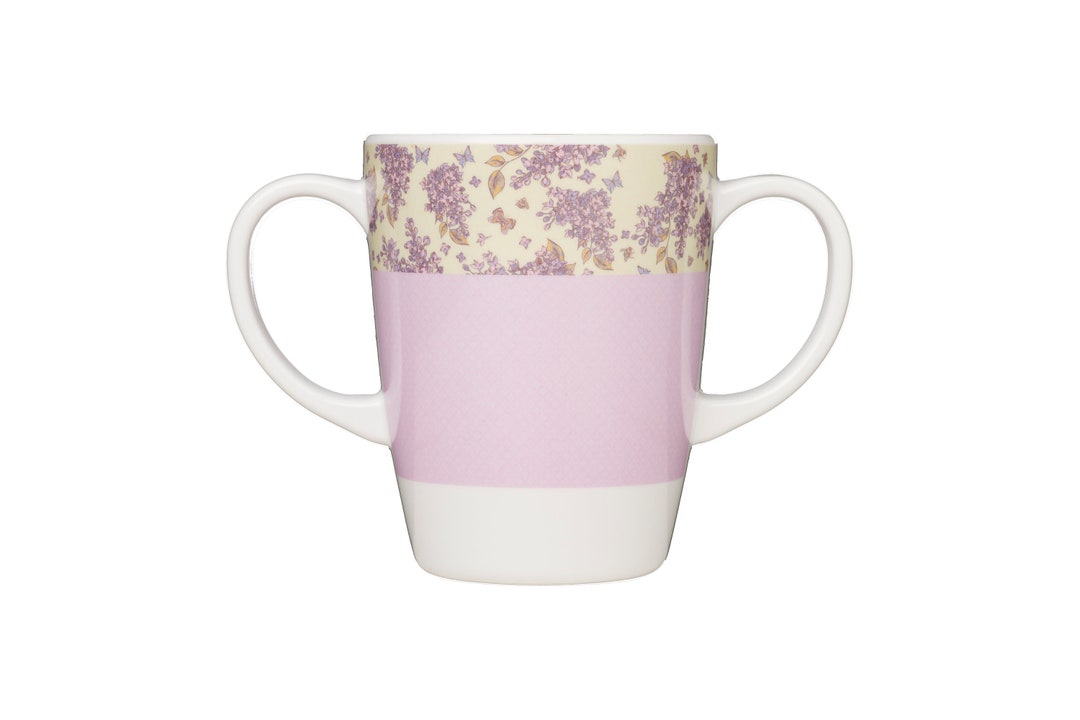 Rosa Lifestyle Lilac Two Handled Melamine Mug, 126g Weight, Mobility ...