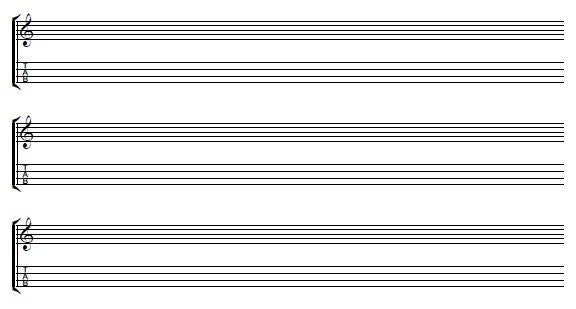 Ukulele Blank Tab Chord With Notation - Etsy