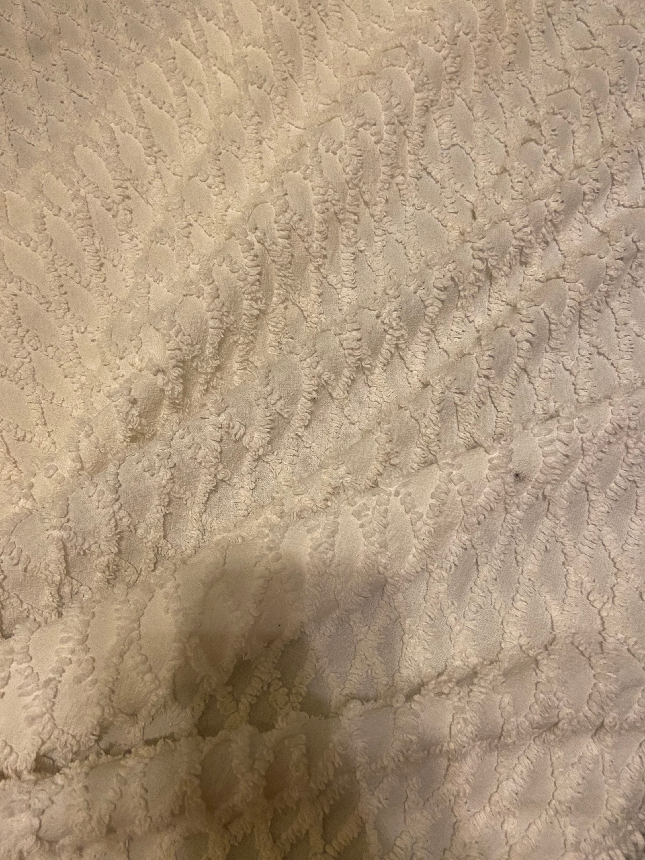 Vintage Diamond Weave Tufted Cotton Chenille Full Bedspread, Bohemian ...