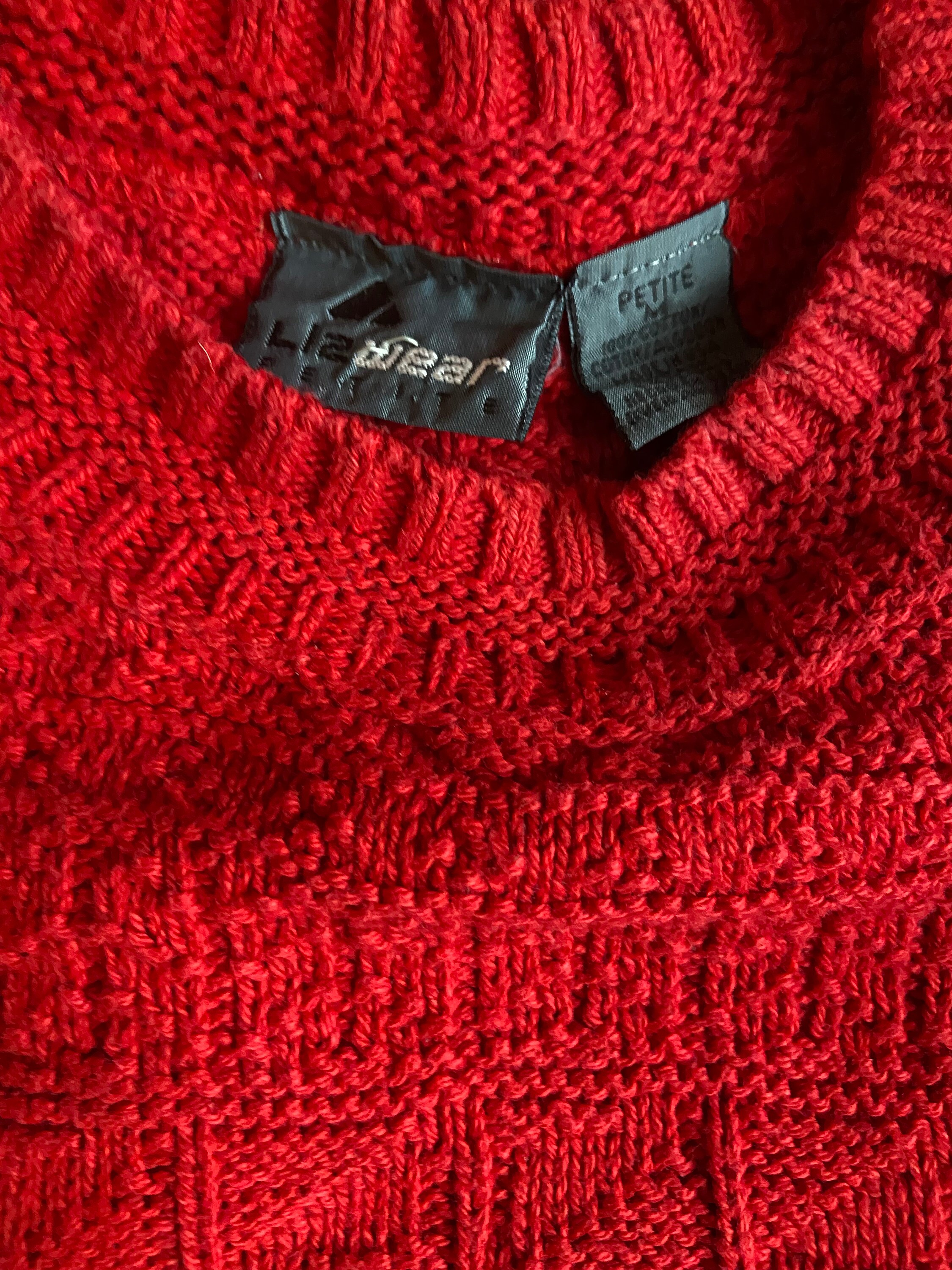 Vintage Oversized Chunky Knit Red Cable Knit Sweater - Etsy