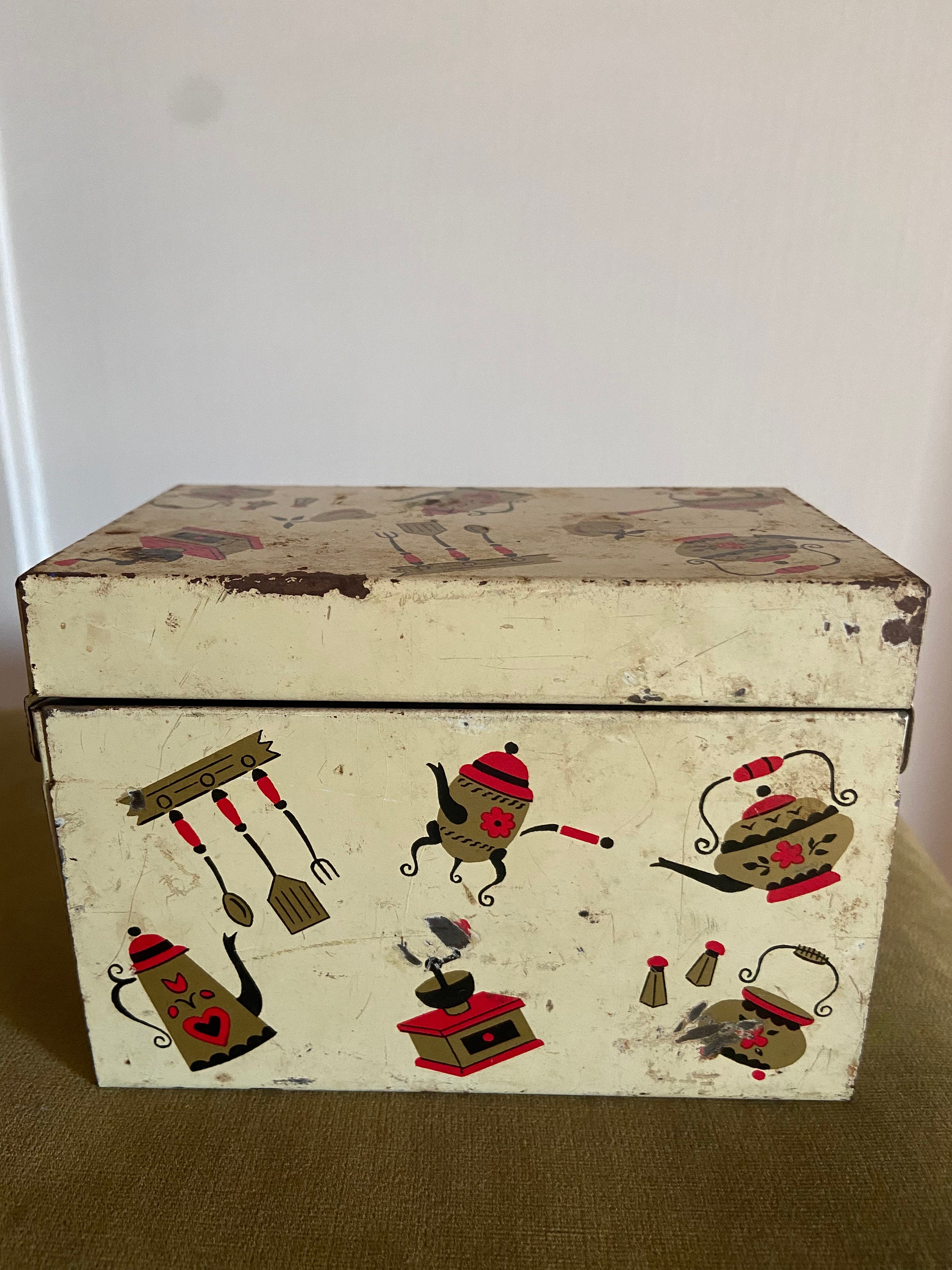 Vintage Recipe Box - Etsy