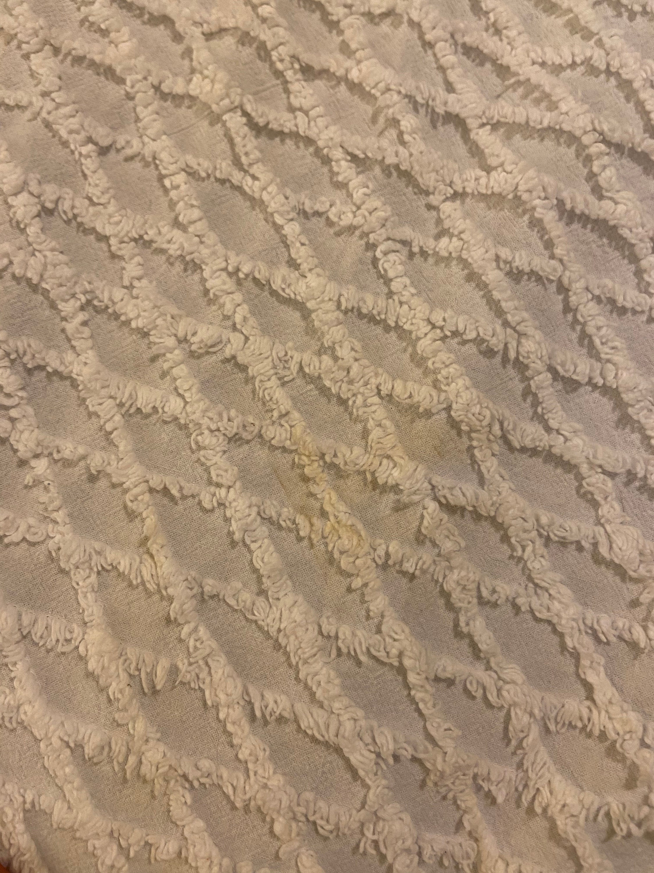 Vintage Diamond Weave Tufted Cotton Chenille Full Bedspread, Bohemian ...