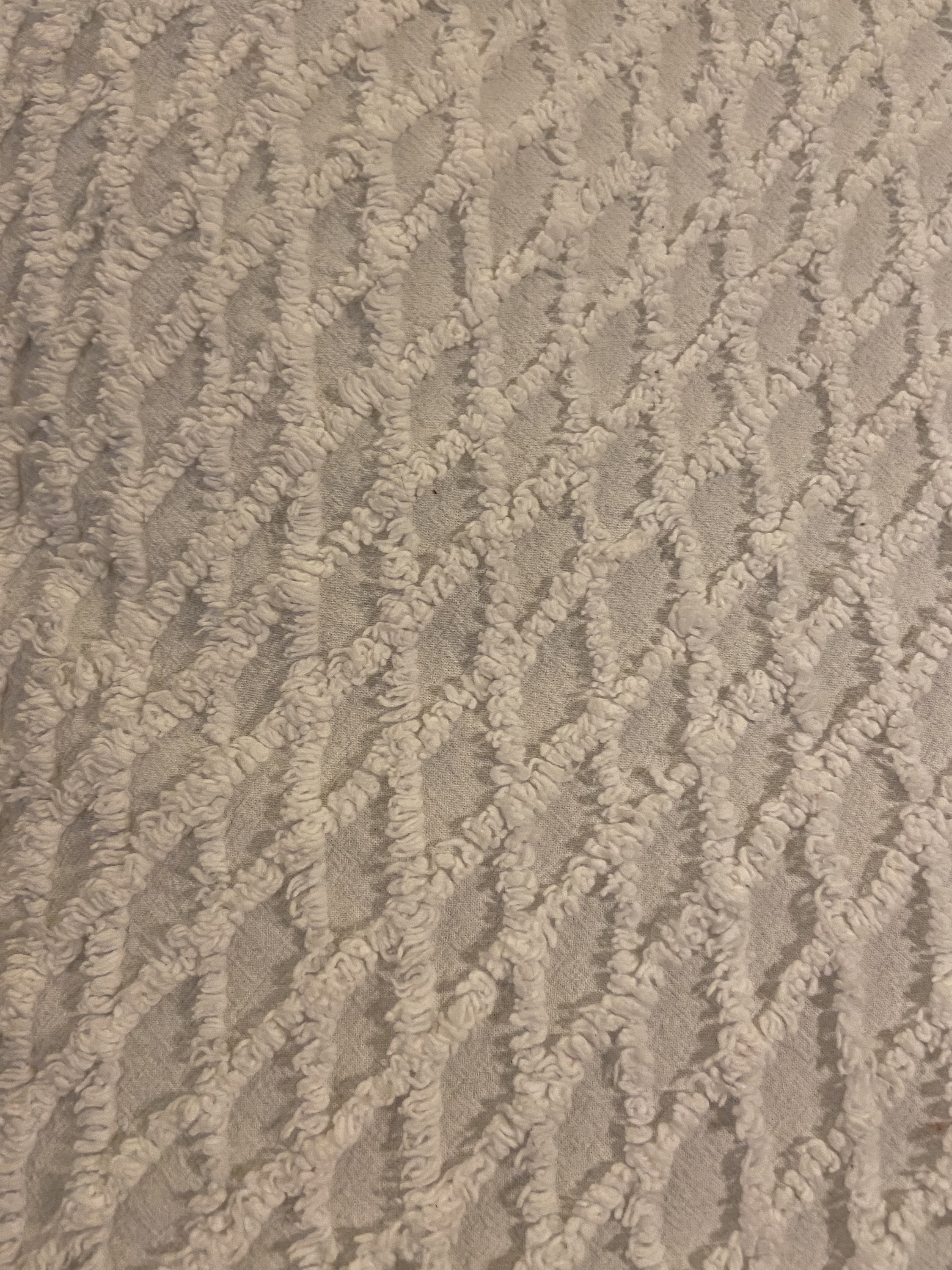 Vintage Diamond Weave Tufted Cotton Chenille Full Bedspread, Bohemian ...