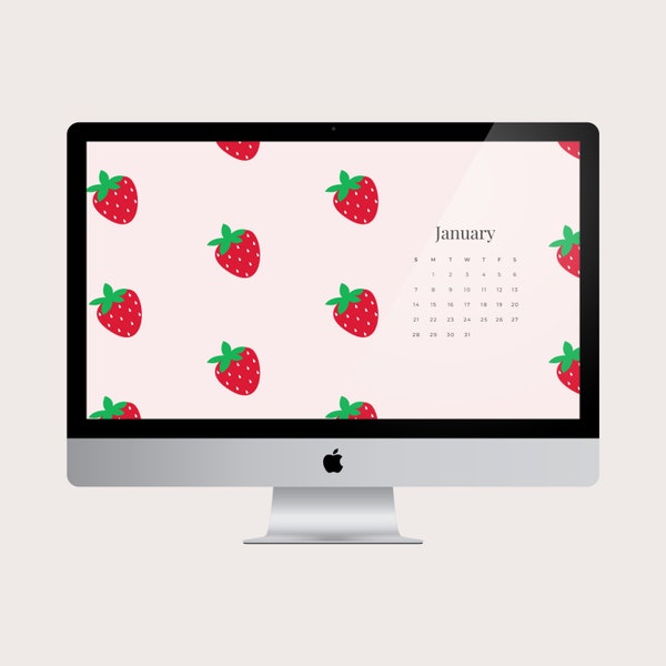 Strawberry Wallpaper - Etsy