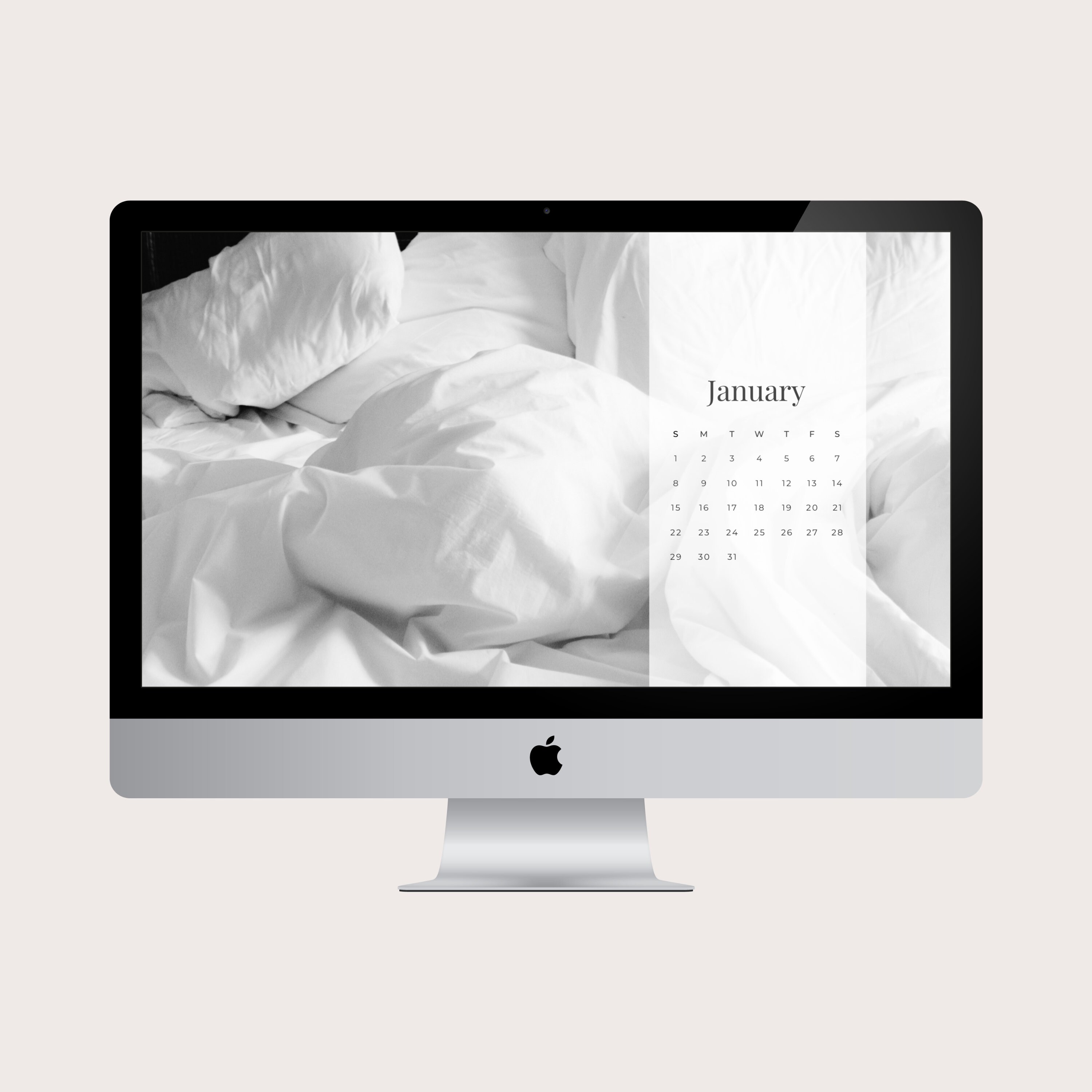 2023 Minimalist Monthly Desktop Calendar Wallpaper Zen - Etsy Canada