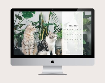 2024 Cute Cafe Drinks Monthly Desktop Calendar Wallpaper - Etsy