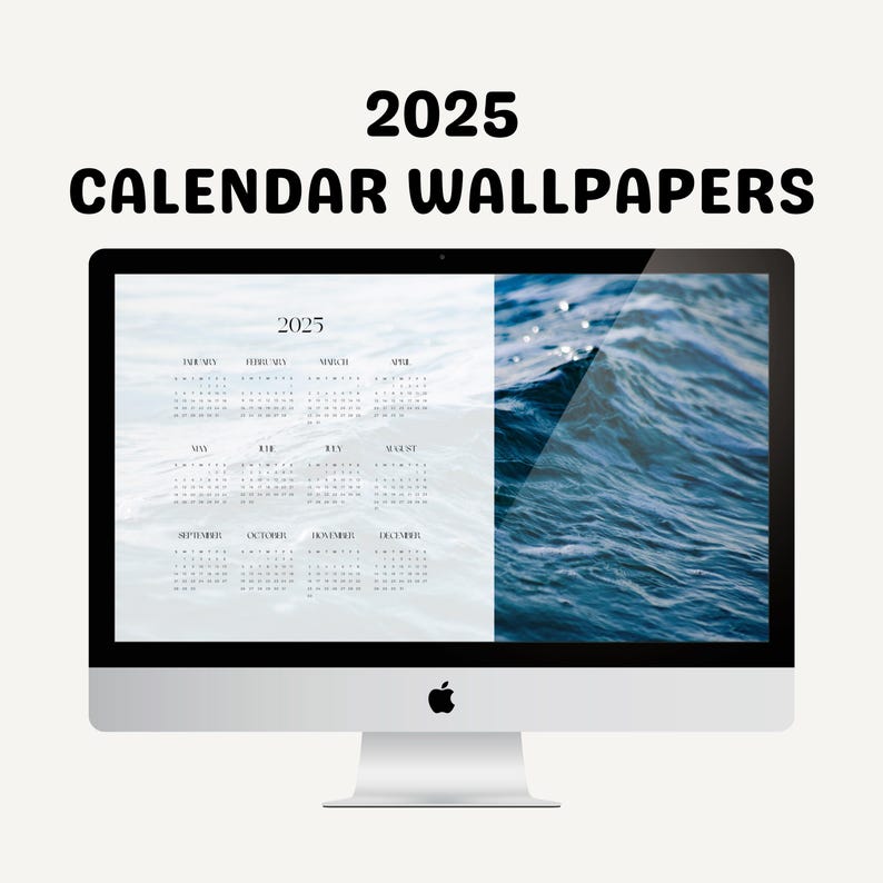 2025 Ocean Desktop Calendar Wallpapers, Scenic Computer Wallpaper ...