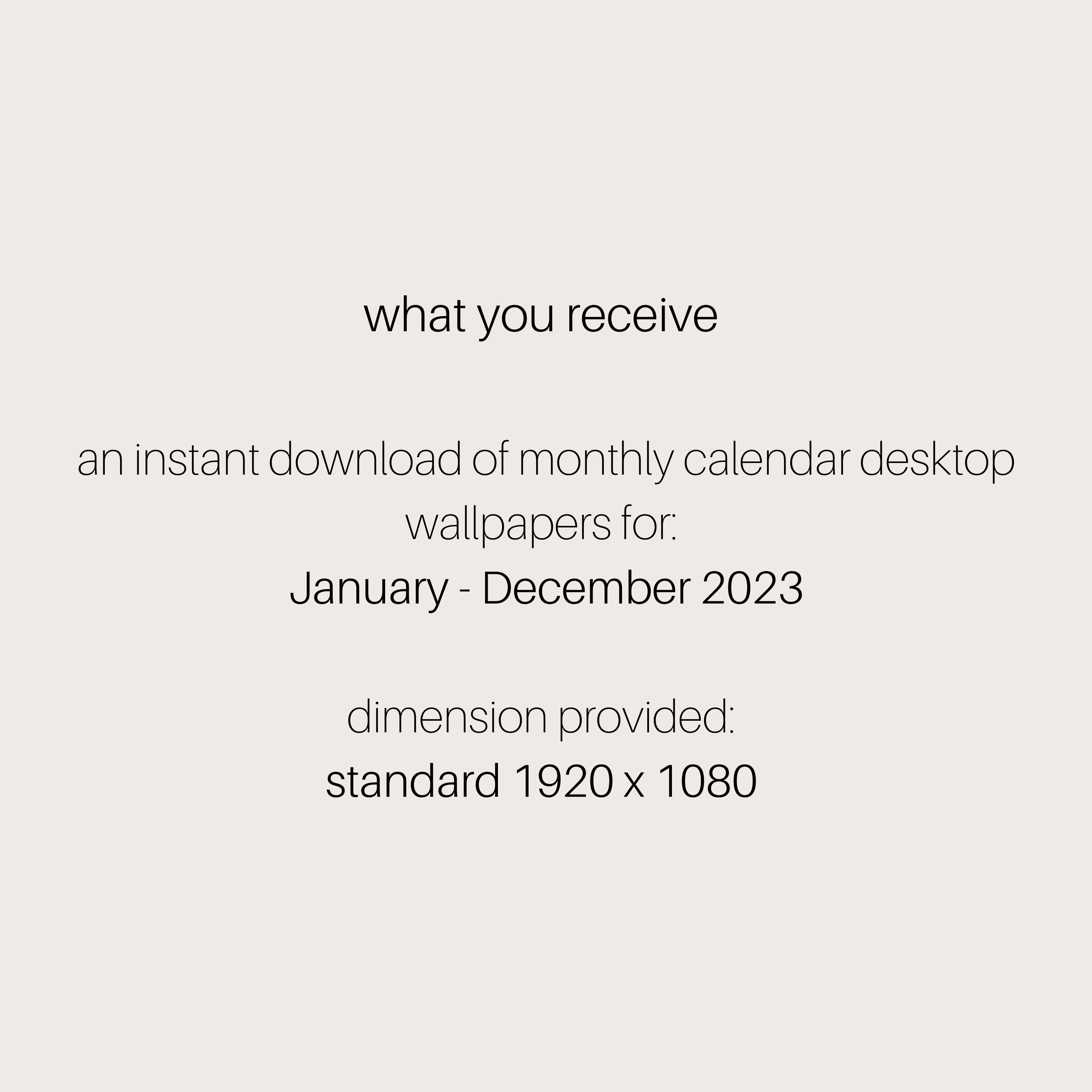 2023 Minimalist Monthly Desktop Calendar Wallpaper Zen - Etsy Canada