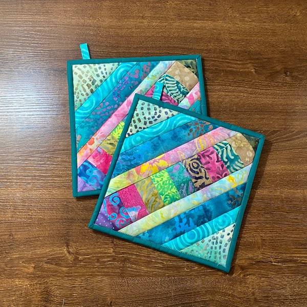 Patchwork Potholders - Etsy
